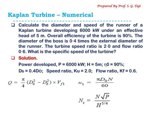 Kaplan Turbine Design And Numerical Pdf Physics Science