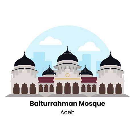 Monument Emblématique De L indonésie Mosquée Baiturrahman Aceh