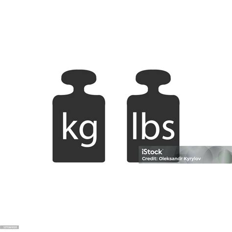 무게 Kg 파운드 아이콘 웹 사이트 디자인 로고 앱 Ui에 대한 질량 기호 흰색 배경에 격리된 스톡 벡터 그림입니다 웨이트에