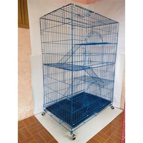 Jual KANDANG KUCING SUPER JUMBO 110X77X47 SUSUN 2 TINGKAT 3 TERMURAH