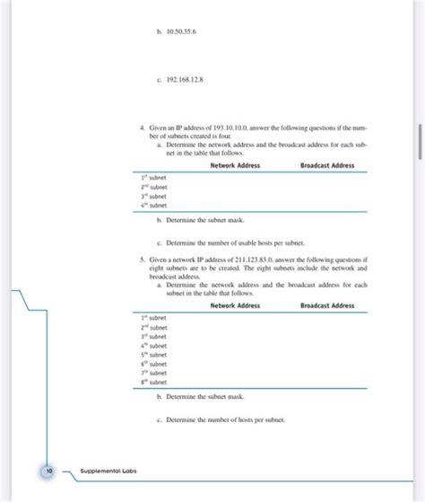 Solved Lab 4 Subnetting Name In This Lab Exercise You Are