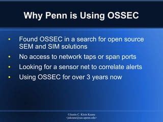 Using OSSEC Open Source Host Based IDS IPS PPT