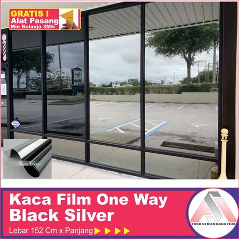 Jual Stiker Kaca Sticker Kaca Film Jendela Rumah One Way Cermin Miror Silver Black Sparta
