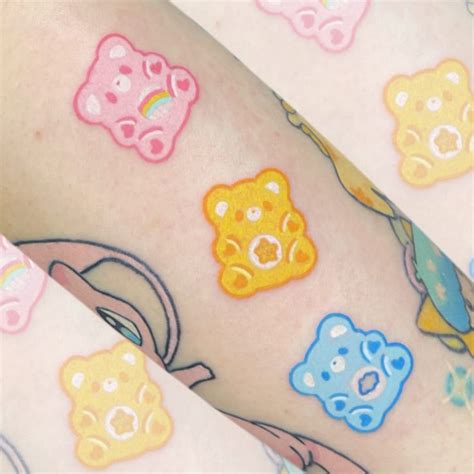Gummy Care Bear Tattoo Cool Tattoos Creative Tattoos Kawaii Tattoo