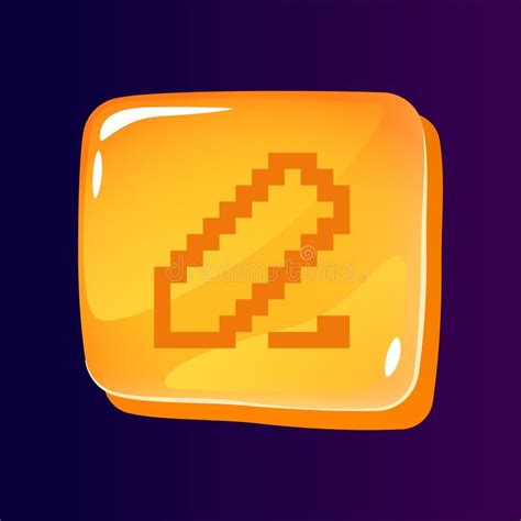 Text Correction Glossy Ui Button With Pixelated Icon Stock Vector Illustration Of Design Game