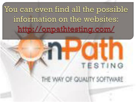 Ppt Onpath Testing Software Testing Services Powerpoint Presentation Id7118067