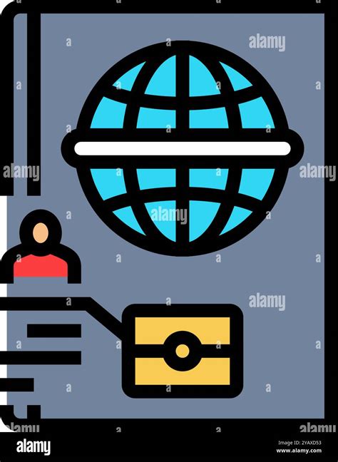 Passport Biometric Color Icon Vector Illustration Stock Vector Image And Art Alamy