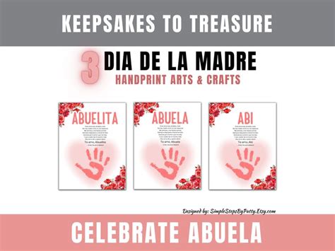 Abuelita Handprint Art Bundle Mothers Day Keepsake Dia De La Madre