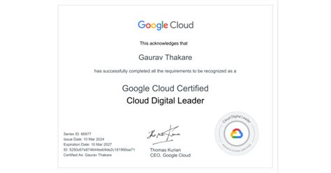 Gaurav Thakare On Linkedin Cloud Digital Leader • Gaurav Thakare