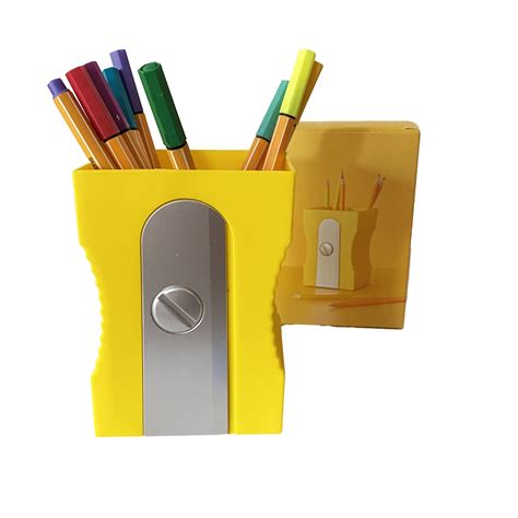Cubilete Lapiceros Sacapuntas Amarillo Popland Curiosity And Retro