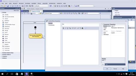 Tutorial Diagram Activity Melakukan Login Dengan Sparx Enterprise