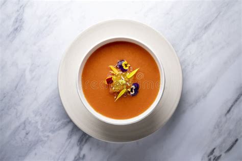 Gazpacho Cold Tomato And Vegetable Soup Traditional Spanish Tapa
