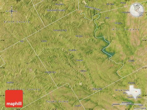 Satellite Map Of Bosque County