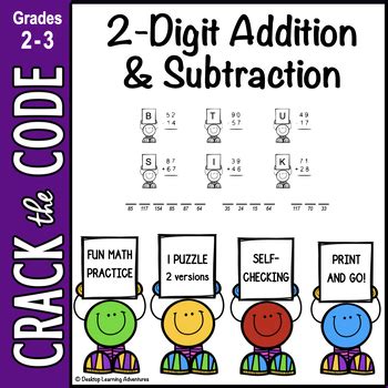 Digit Addition Subtraction Practice Crack The Code TpT