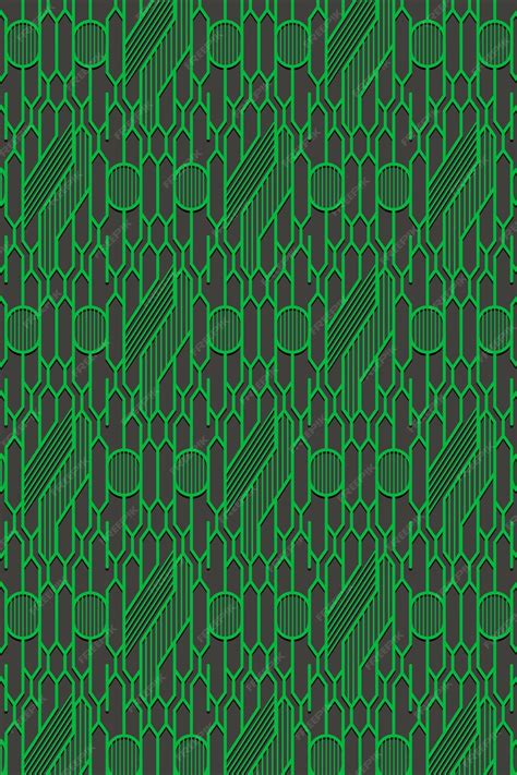 Premium Vector Abstract Green Geometric Pattern Design Background