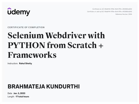 Brahmateja Kundurthi On Linkedin Softwaretesting Udemy