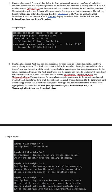 Solved 1 Create A Class Named Pizza With Data Fields For Chegg