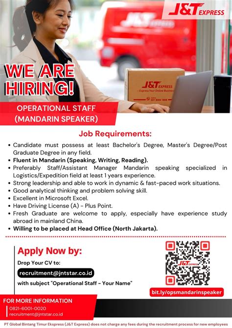 Jessica Hardianto On Linkedin Hi Talent Ready Jandt Express Jakarta Hiring A New Operational