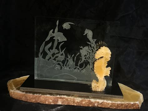 Etched Glass Sea Scene The Hills Retail
