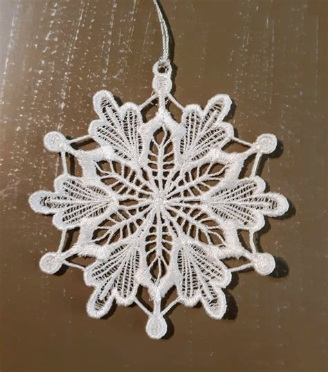 Snowflake Lace Ornament Christmas Subearthan Cottage