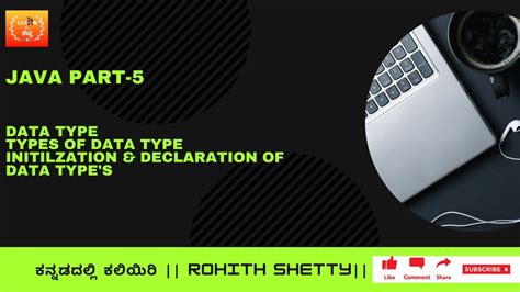 Learn Java In Kannada Part 5data Types Youtube