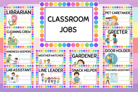 Preschool Classroom Job Chart Printable Pdf