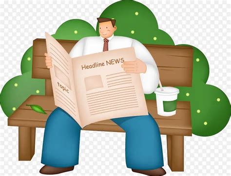 树下躺椅上看报纸的男人png图片素材下载 图片编号qnkzoley 免抠素材网