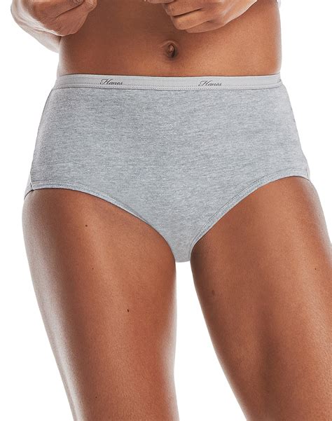 Hanes Womens Underwear Briefs 6 Pack Moisture Wicking Panties Full