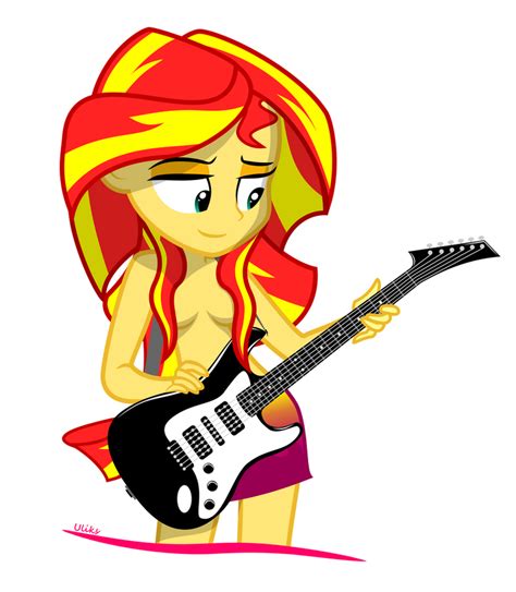 Sunset Shimmer With Guitar Sexy Version By Uliks Uliks On Deviantart