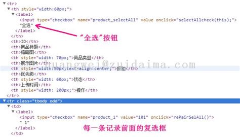 Javascript实现列表复选框多选选中和取消多选选中 代码 最代码