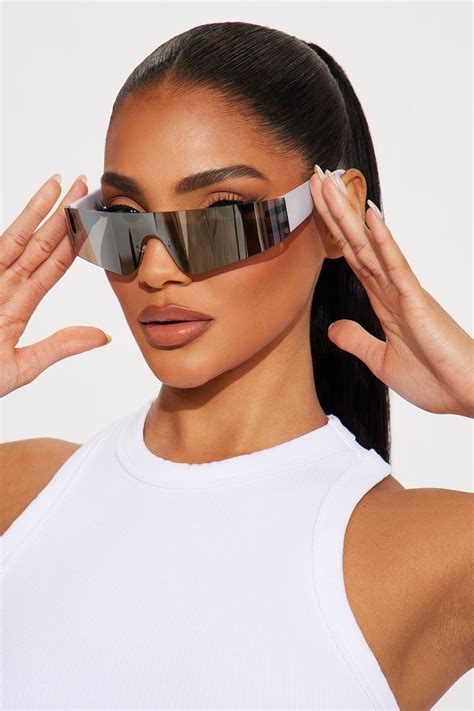 Midnight Rave Sunglasses Silver Fashion Nova