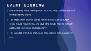 5 Data Binding Microsoft Blazor Sameer Siddiqui PPT