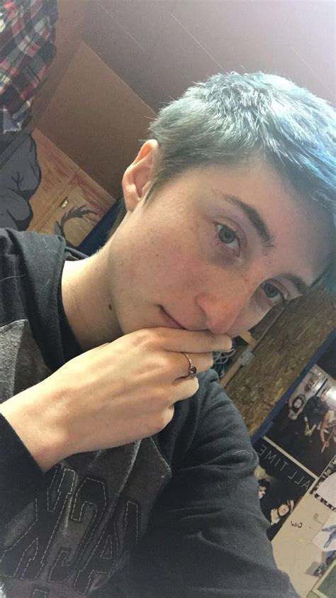 Androgynous Pixie Cut With Blue Hair
