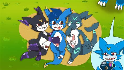 Rule 34 Bandai Namco Chicostyx Digimon Digimon Species Dragon Fanmon Genitals Hair Handjob