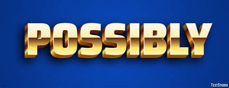 Possibly Text Effect And Logo Design Word