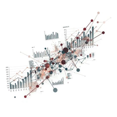 Abstract Data Visualization Featuring Interconnected Graphs And Charts