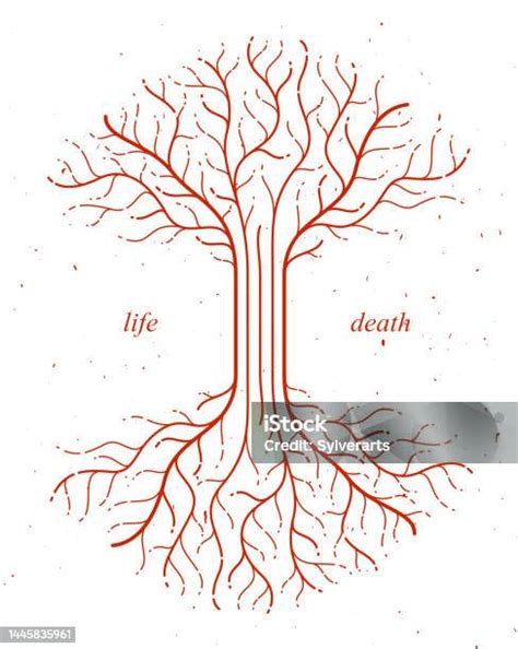 생명의 나무 삶과 죽음 삶의 주기 선형 스타일의 벡터 로고 그리기 고전적인 기호 나무에 대한 스톡 벡터 아트 및 기타 이미지 나무 패턴 뿌리 Istock