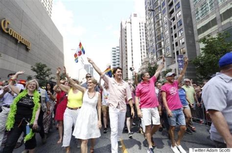 Prime Minister Justin Trudeau Marches In Toronto Pride Parade