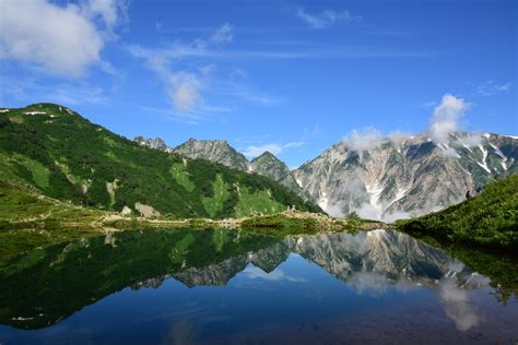唐松岳の絶景撮影登山八方池にクリアに映る白馬三山は滅多に出会えないレアな絶景 山岳写真ブログカメラと山ときどき星