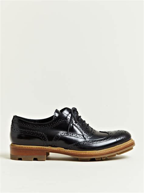 Jil Sander Jil Sander Womens Master Brogue Oxford Shoes In Black Lyst