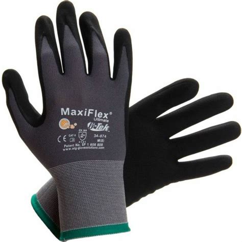 6 Pr Pip 34 874 Maxiflex Micro Foam Nitrile Grip Coated Protective
