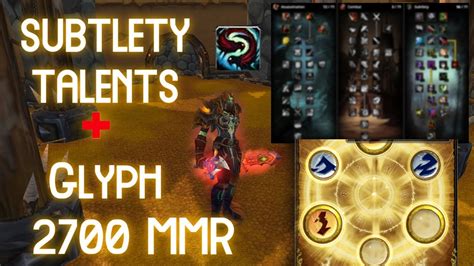 Classic WOTLK Subtlety Rogue PvP Talents Glyphs Guide 2700 MMR YouTube