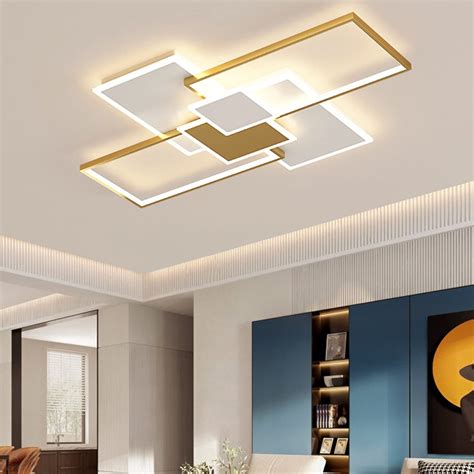 Adisun Modern Led Ceiling Light Dimmable Flush Mount Lights With Remote