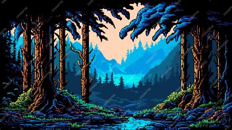 8 Bit Landscape Wallpaper