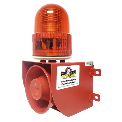 Gi Hawk Motion Sensor Audible Visual Warning Trip Alarm 110v