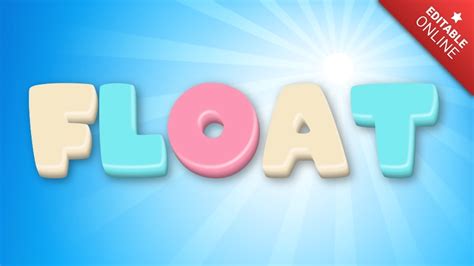 Float Aesthetic Text Effect Generator