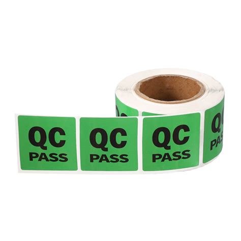 Uxcell 360 Pcs 1 Roll Adhesive Qc Pass Label Stickers 15 Inch Square