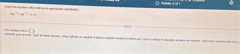 Solved Points Of Solve The Equation After Making An Chegg