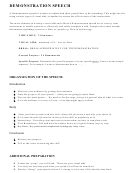 Demonstration Speech Outline Template Printable Pdf Download