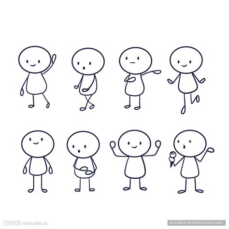 火柴人插画设计图 卡通设计 广告设计 设计图库 昵图网